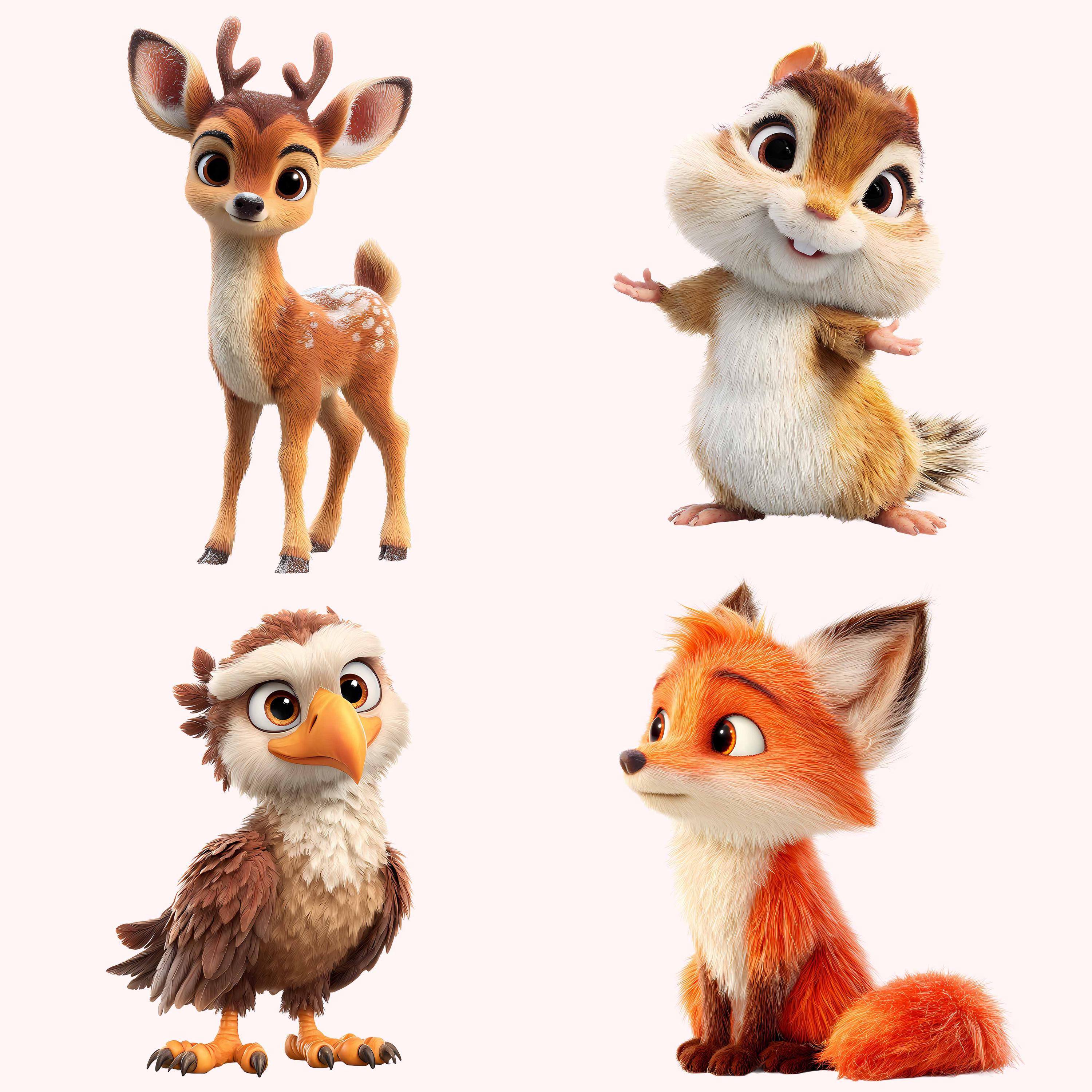 Woodland Animals Clipart Set: Forest Creatures PNG Bundle (digital ...
