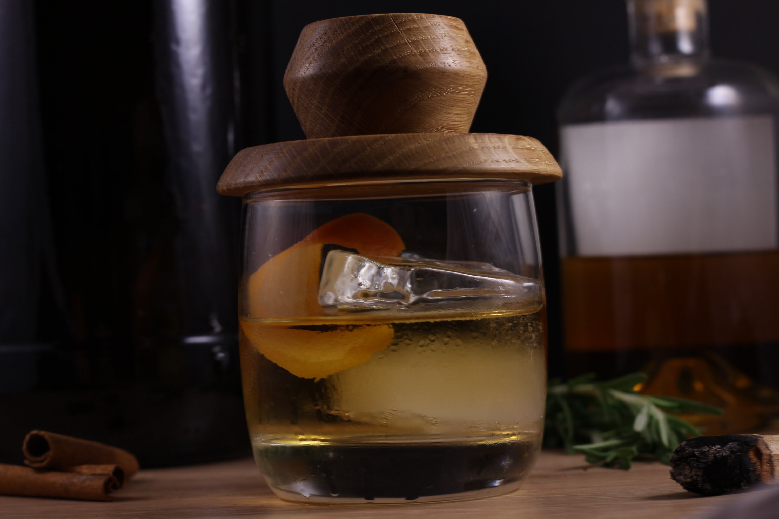 Cocktail Smoker Top | Oak Chimney for Smoked Cocktails | Cocktail ...