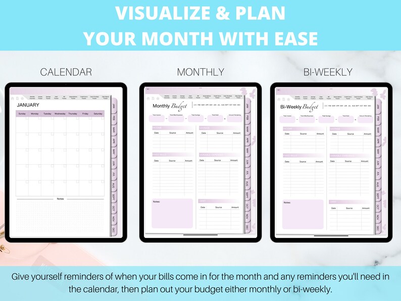 Digital Budget Planner, iPad Budget Planner, Goodnotes Digital Planner ...