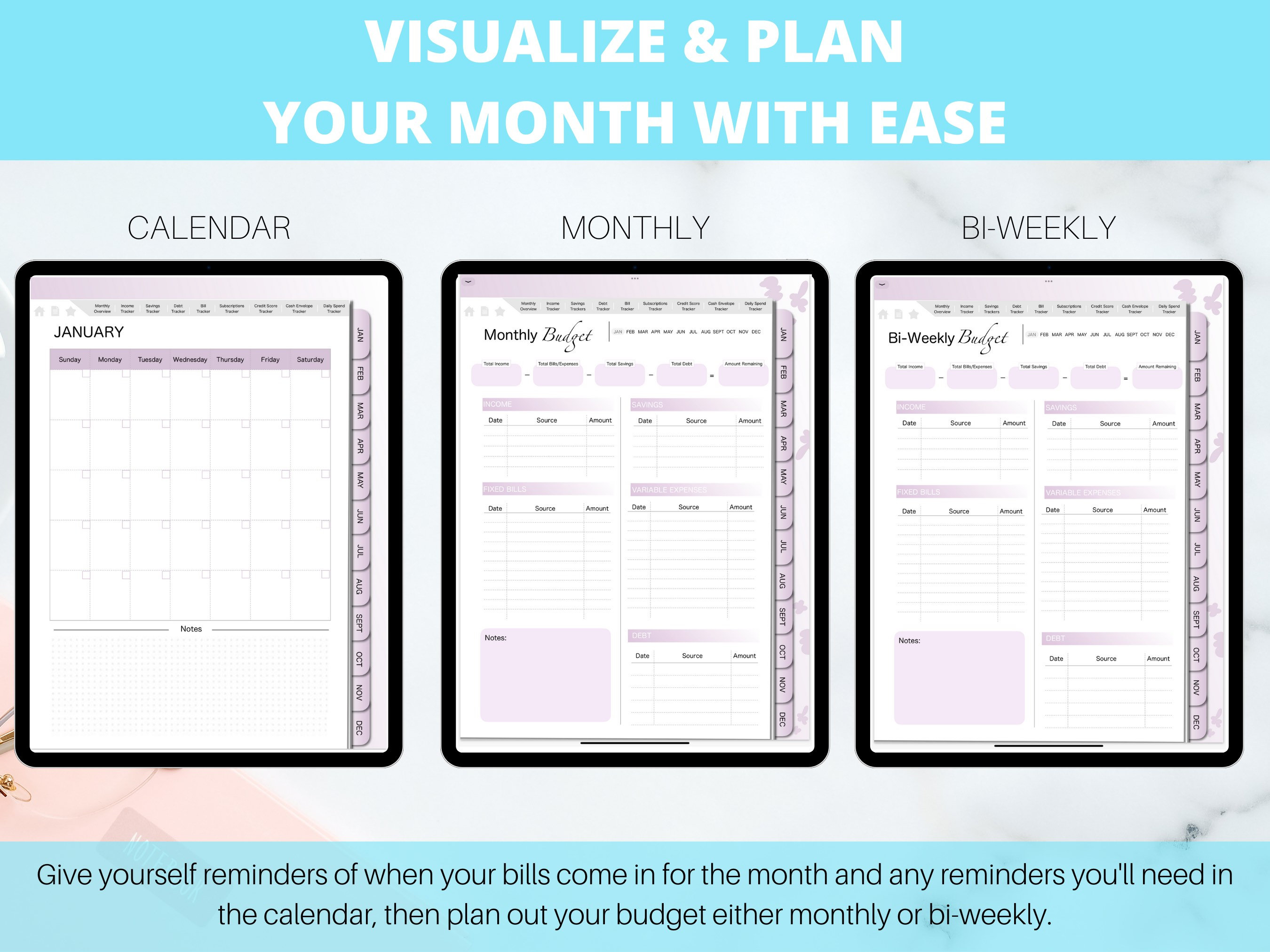Digital Budget Planner, iPad Budget Planner, Goodnotes Digital Planner ...