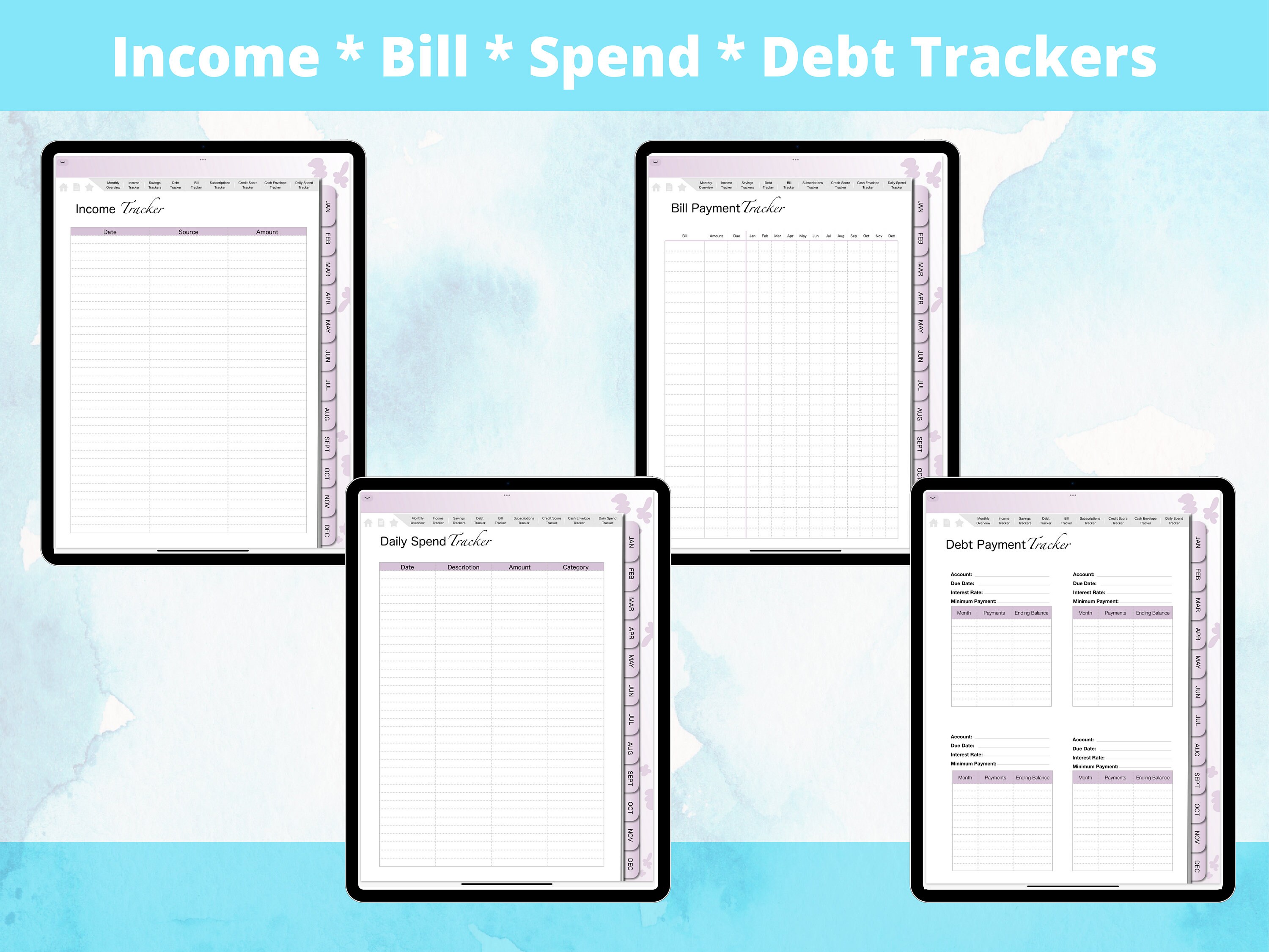 Digital Budget Planner, iPad Budget Planner, Goodnotes Digital Planner ...