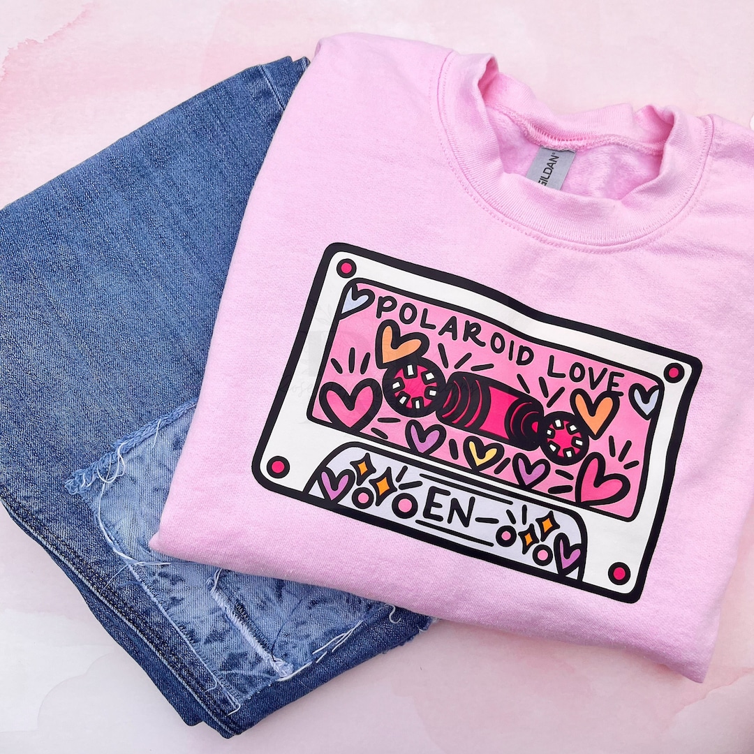 Polaroid Love ~ Vinyl Print Inspired Sweatshirt - Etsy
