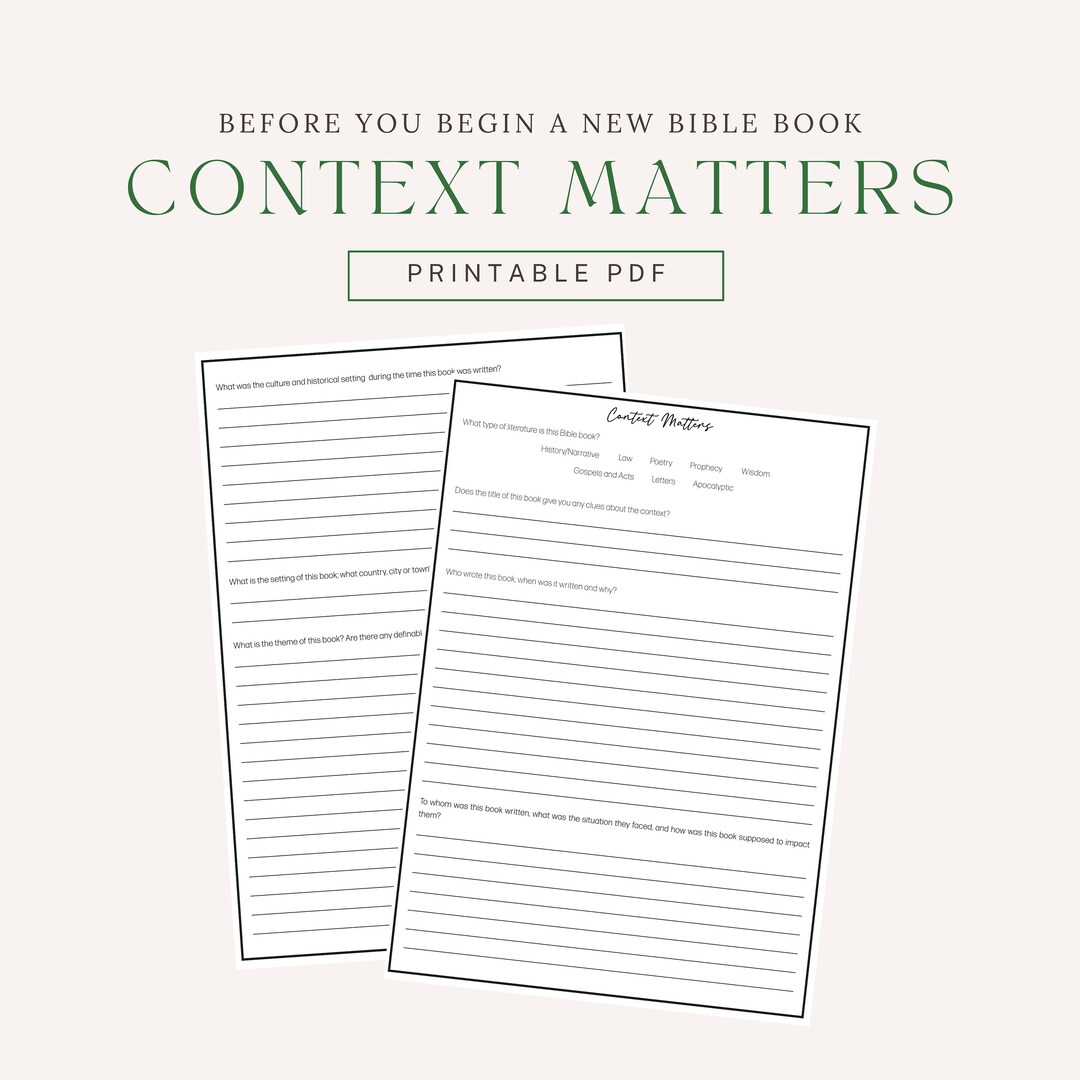 Context Matters Bible Journaling PDF - Etsy