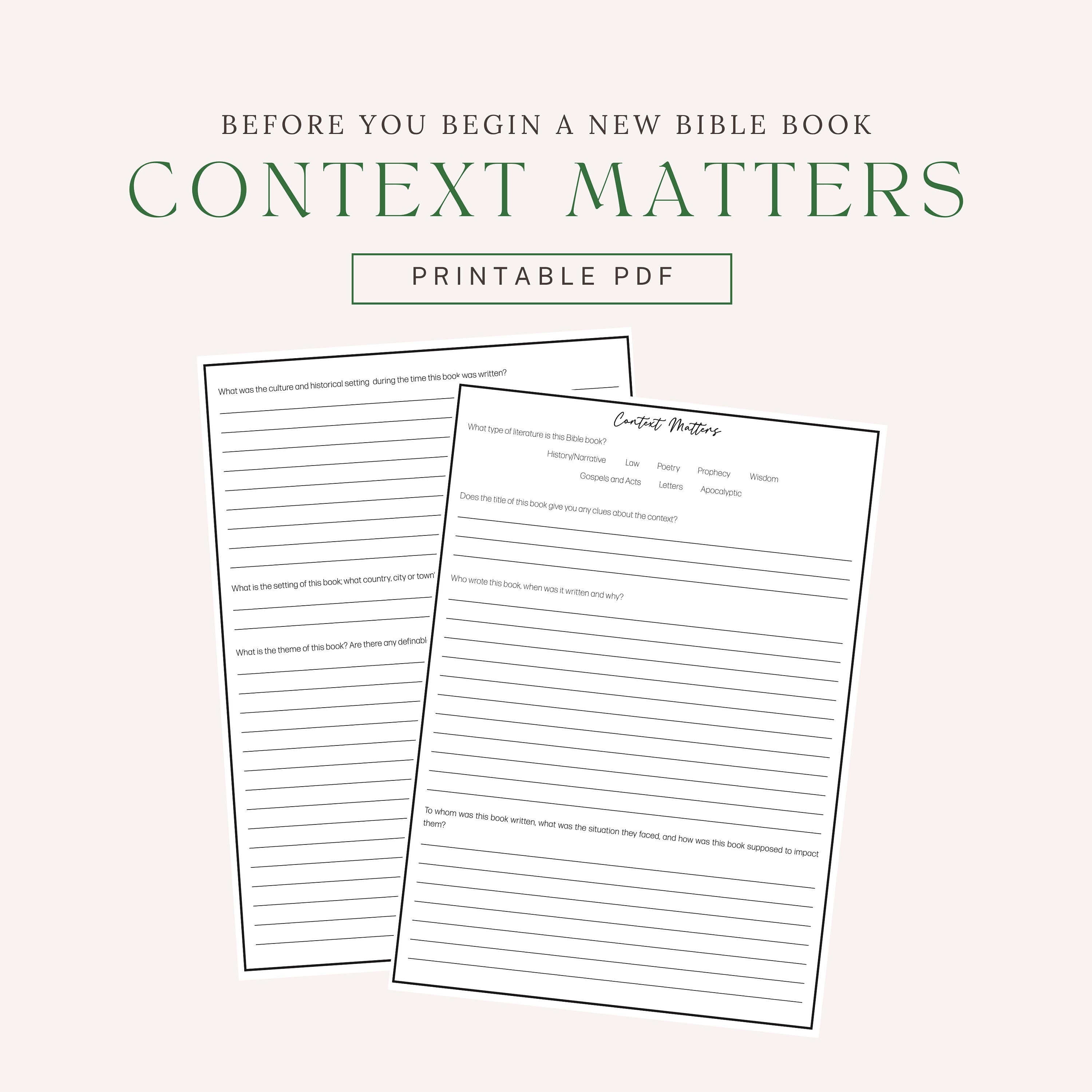 Context Matters Bible Journaling PDF - Etsy