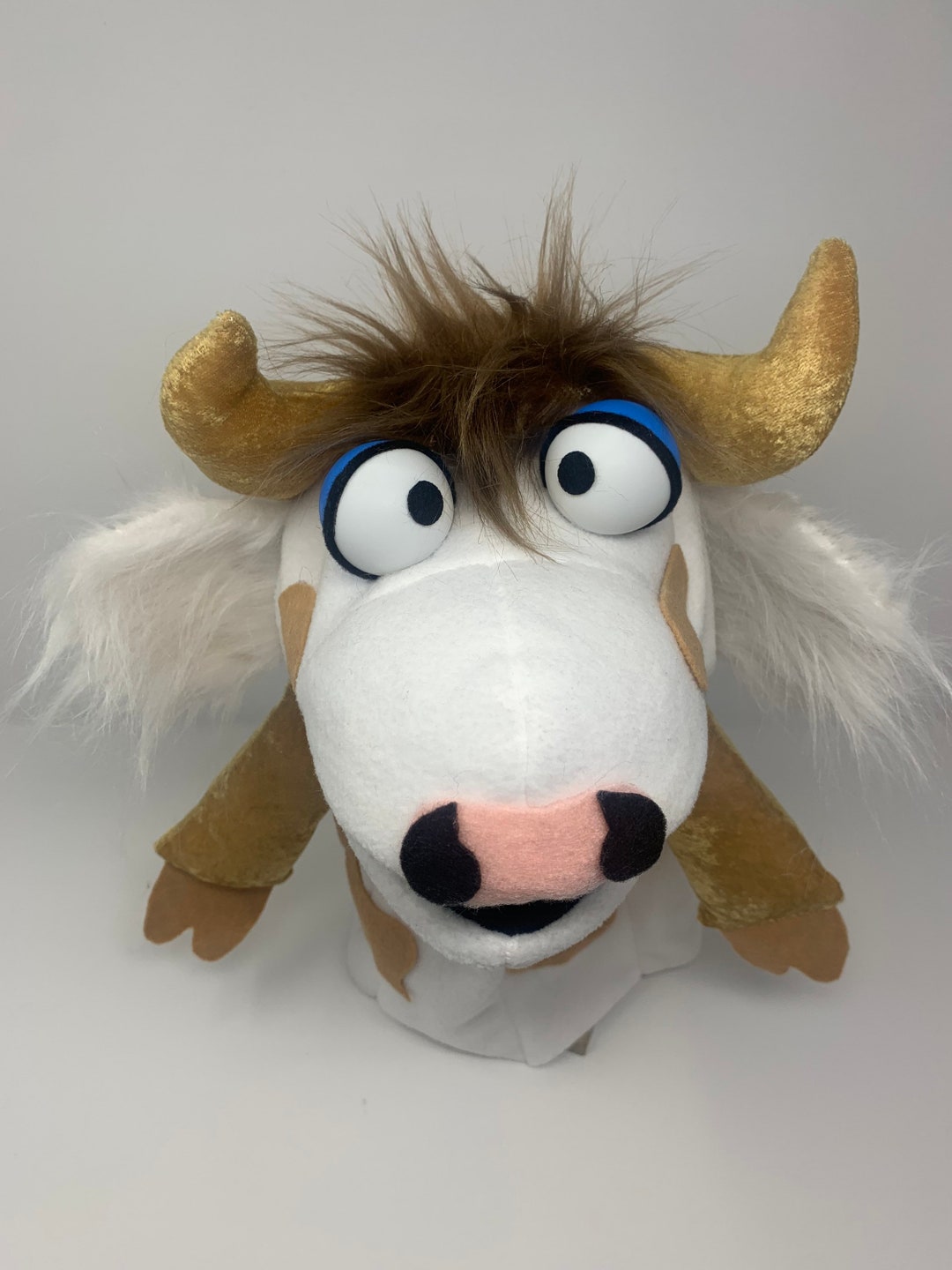 Cow Golden Horn Hand Puppet - Etsy