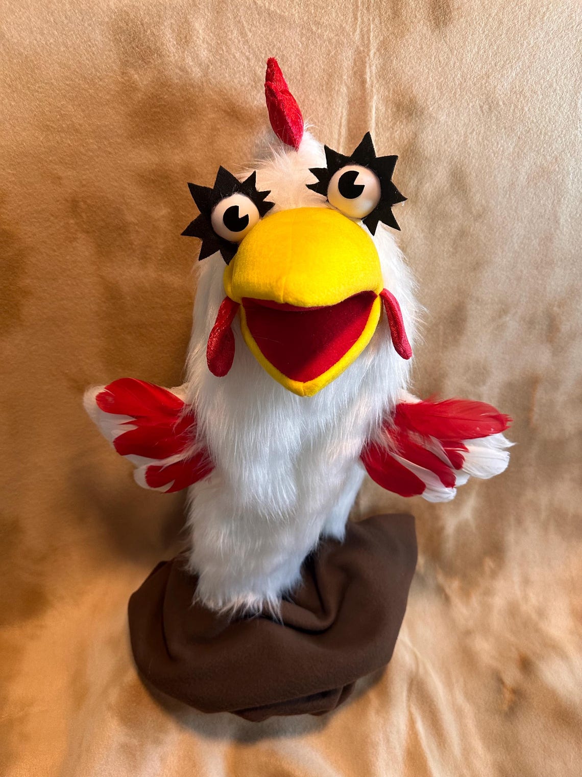 Chicken Feathered Hand Puppet - Etsy