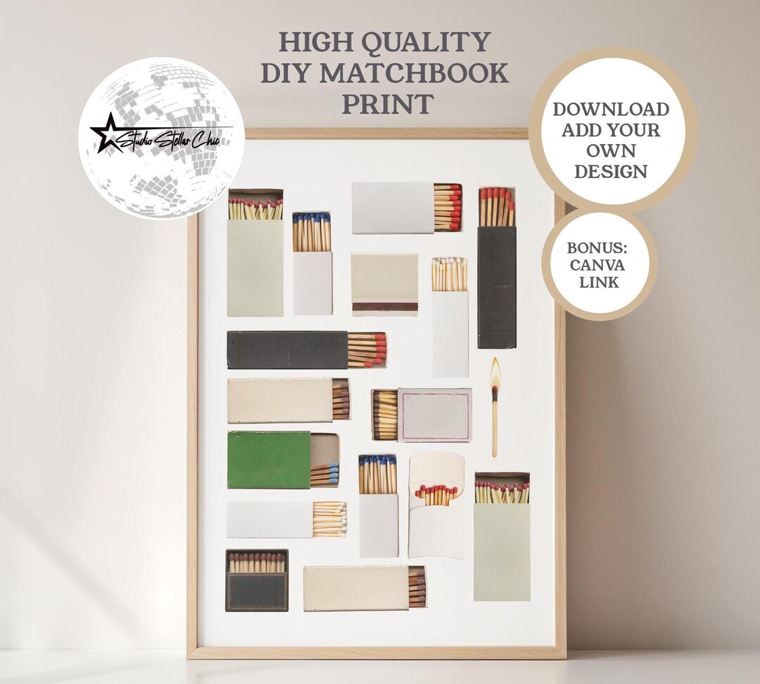 Matchbook Poster Template | Blank Matchbook Template | Blank Matchbook ...