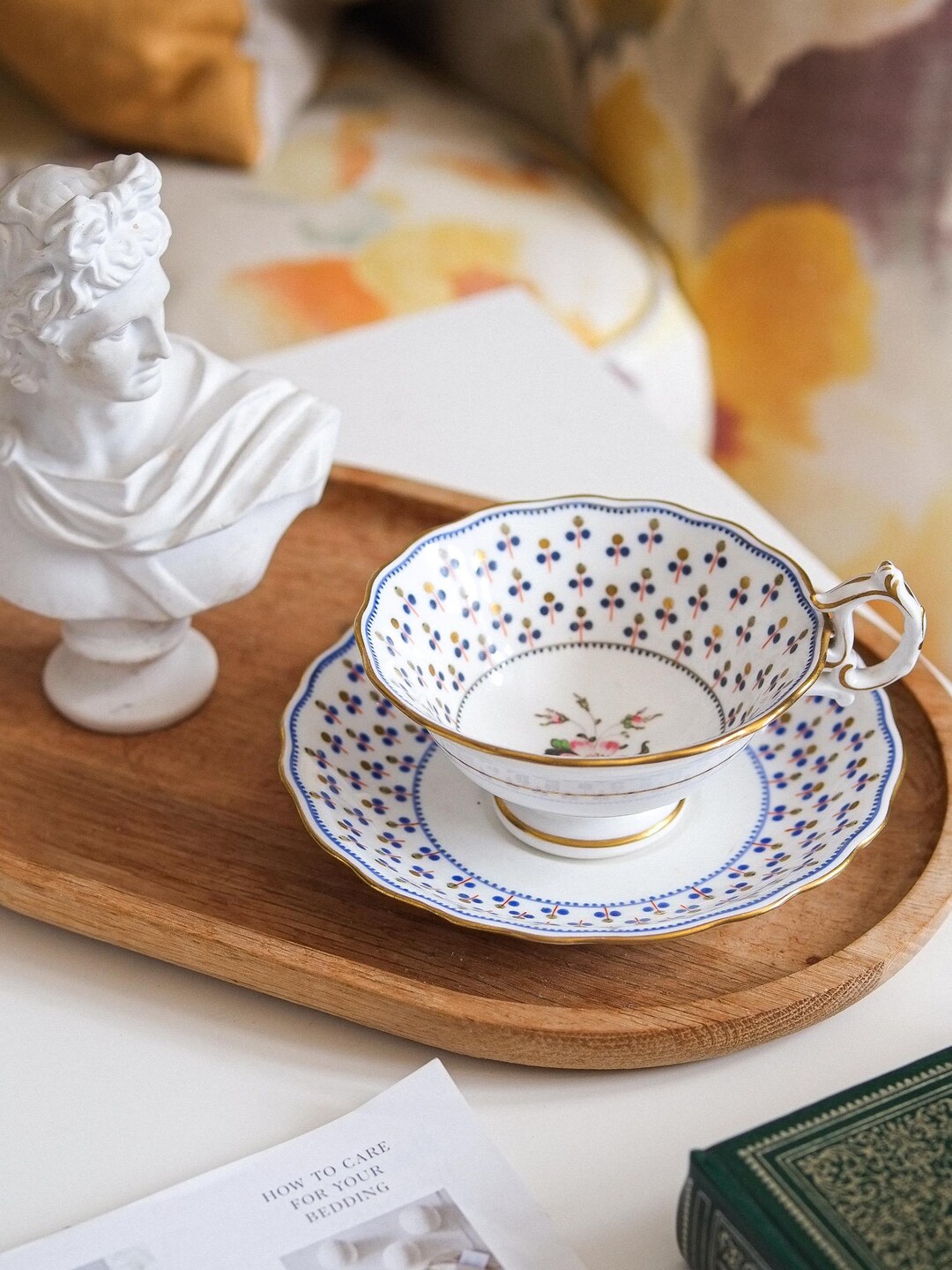 2pc - Antique H & R Daniel Hand Painted Bell Shape Pattern 6245 Tea Cup ...