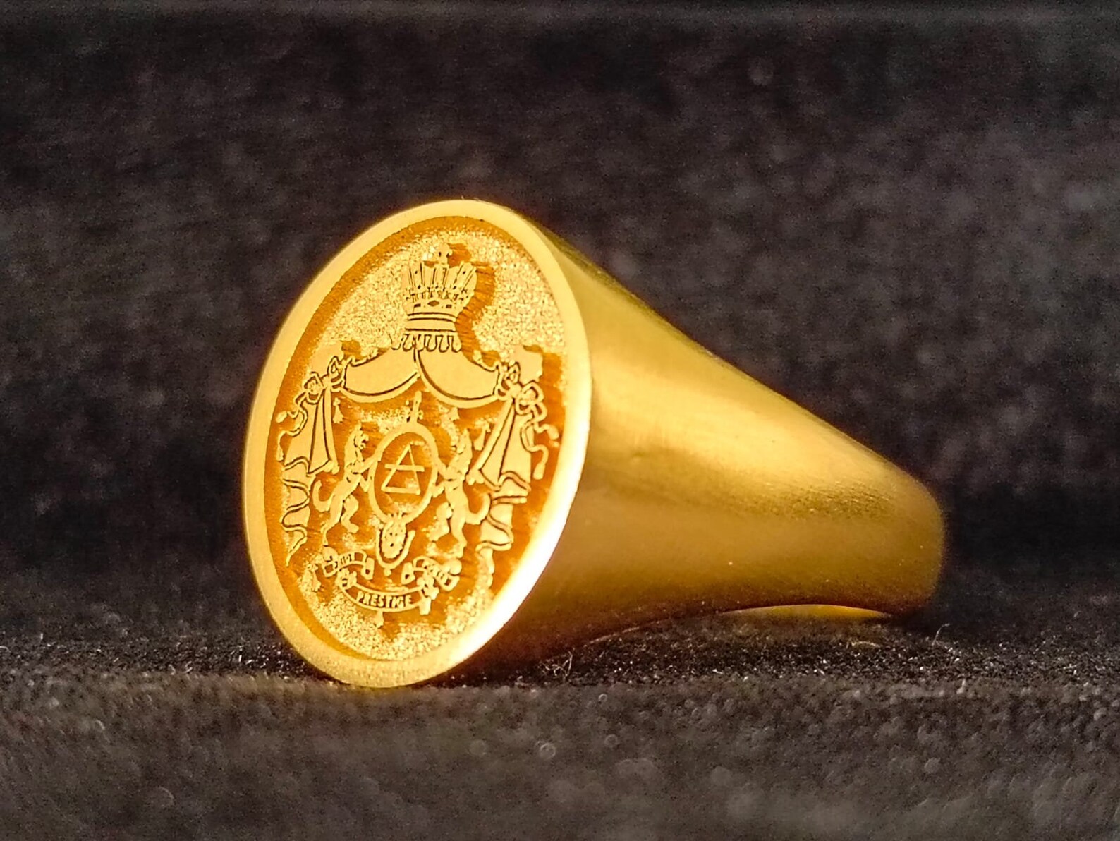 Gold Filled Family Crest Signet Ring, Handmade Sterling Silver - Etsy