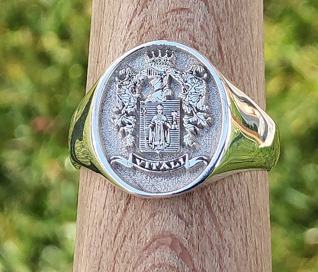 Family Crest Signet Ringhandmade Sterling Silver Signet - Etsy