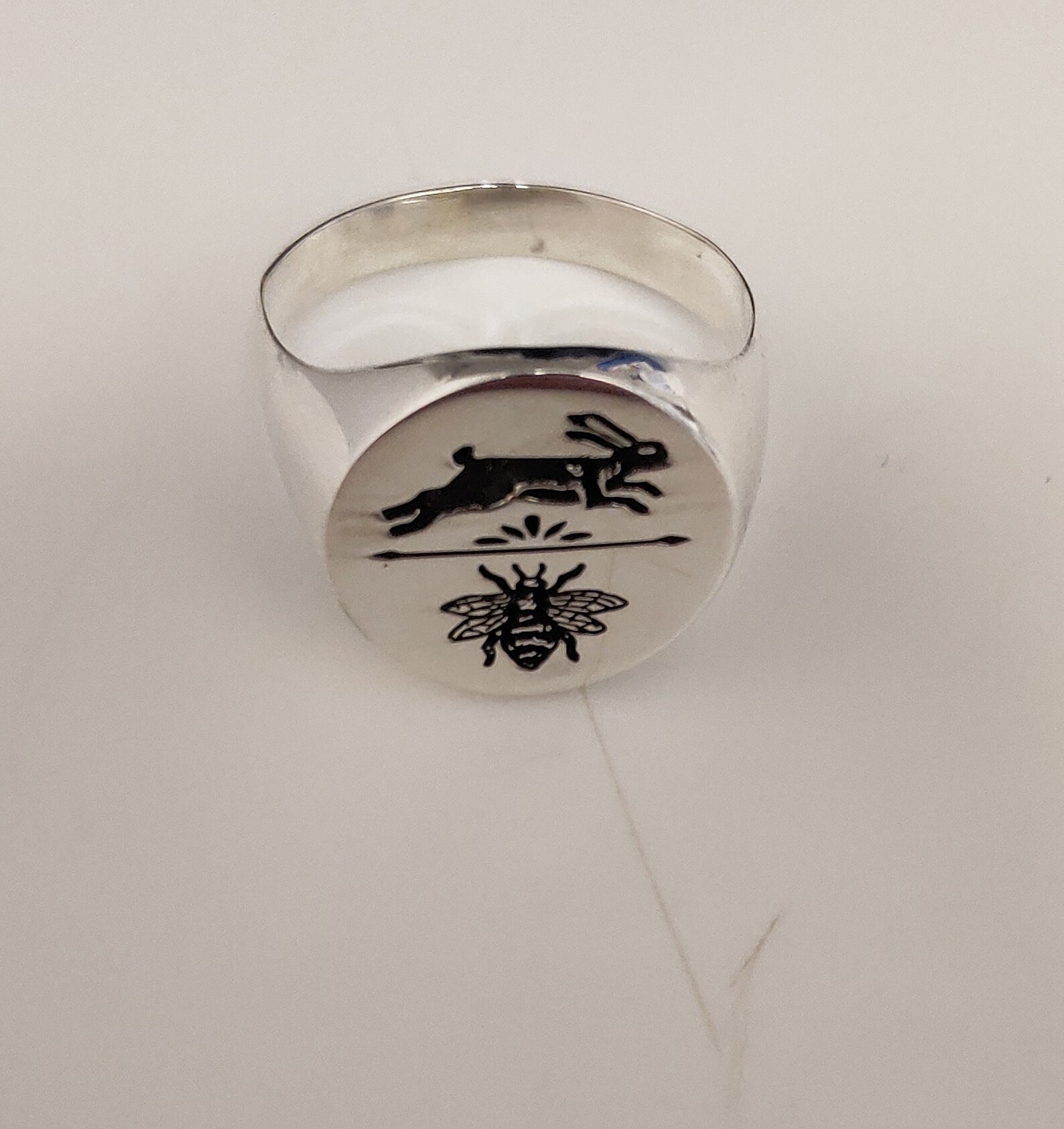 Custom Animal Crest Sterling Silver Signet Ring, Personalized Jewelry ...