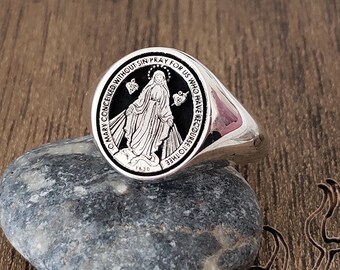 Mens Holy Mary Ring - Etsy