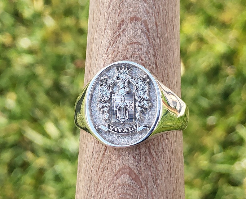 Family Crest Signet Ringhandmade Sterling Silver Signet - Etsy
