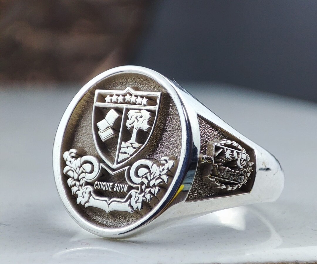 Custom Family Crest Signet Ring,clan Ring,hanmade Christmas Ring,family ...