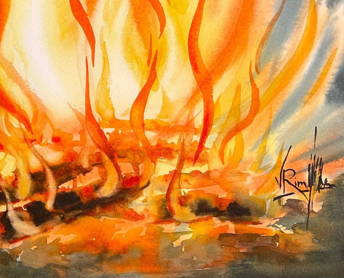 Stunning Watercolor Painting Captures the Warmth and Magic of a ...