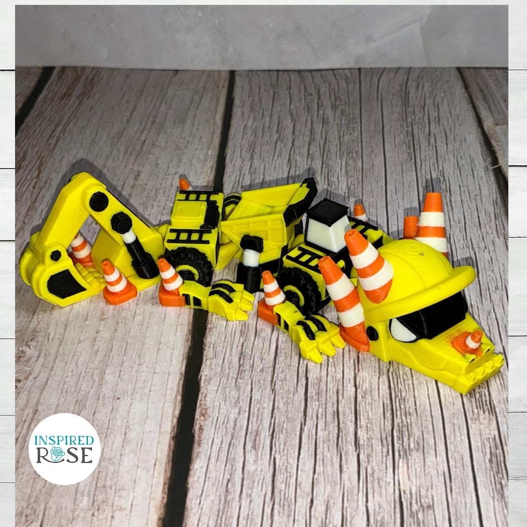 Articulated Construction Dragon | 3D Printed Excavator Dragon | Work ...