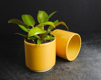 Ochre Plant Pot - Etsy