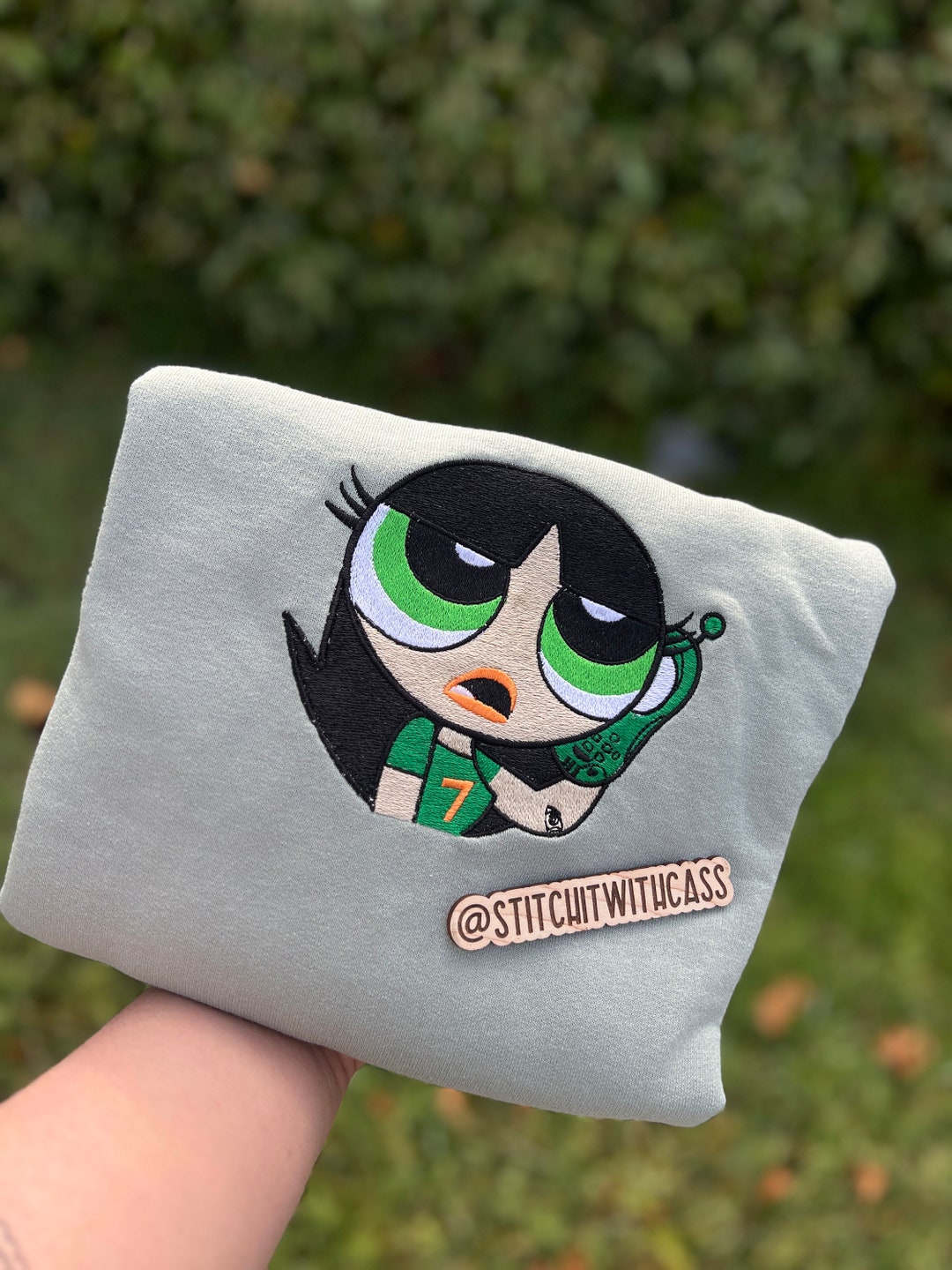 Buttercup Powerpuff Girls Embroidered Sweatshirt - Etsy