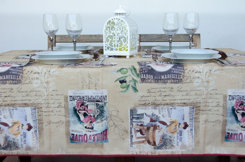 French Tablecloth, Water-resistant Tablecloth, Stain-proof Tablecloth ...