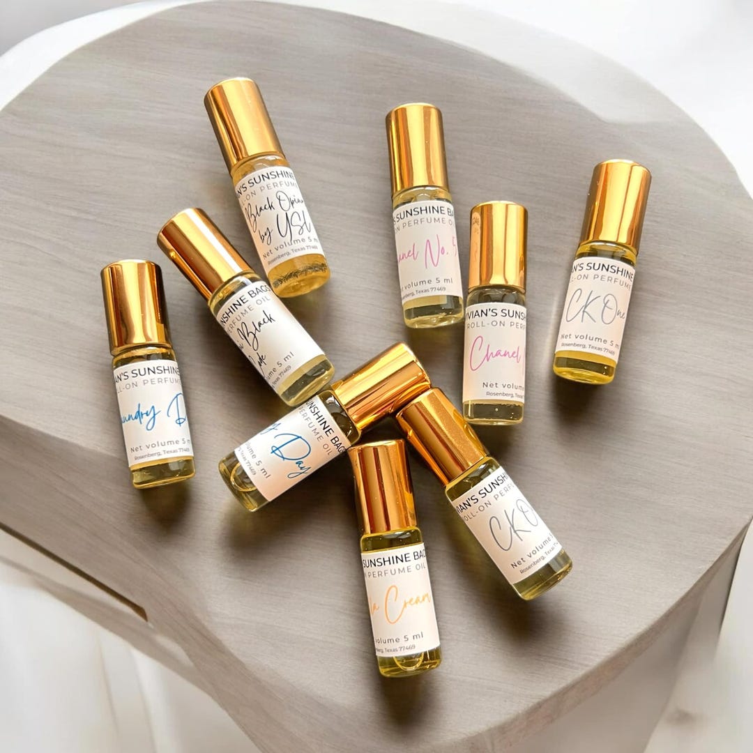 Mini Roll on Perfume Set: Variety Scents, Skin Healthy Oils (5ml, Pack ...