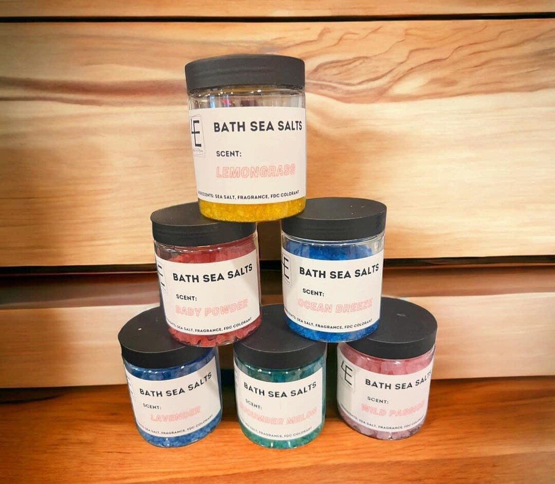 Bath Sea Salts (individual Jars) - Etsy