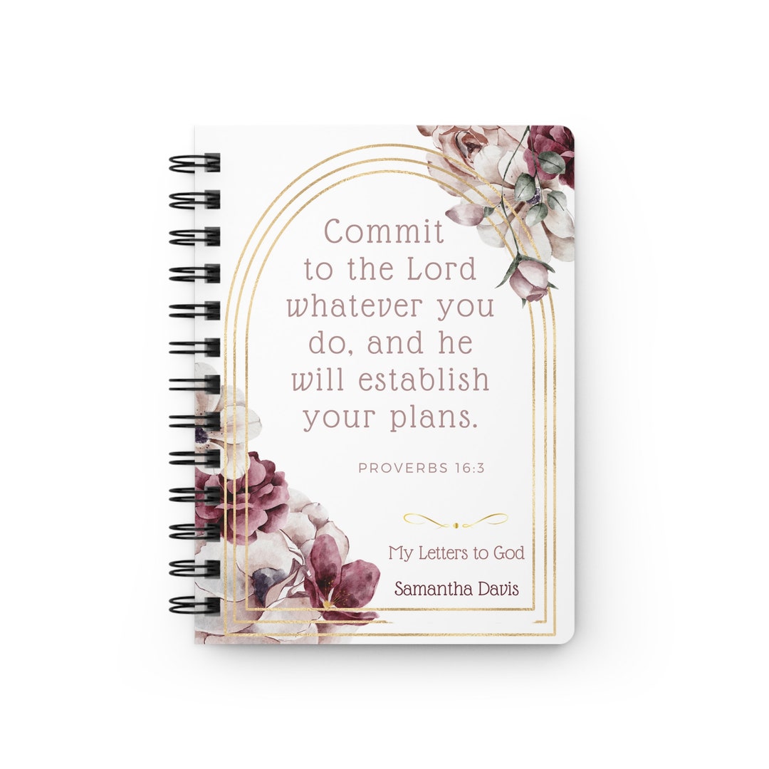 Personalized Floral Prayer Journal Religious Notebook Customizable ...
