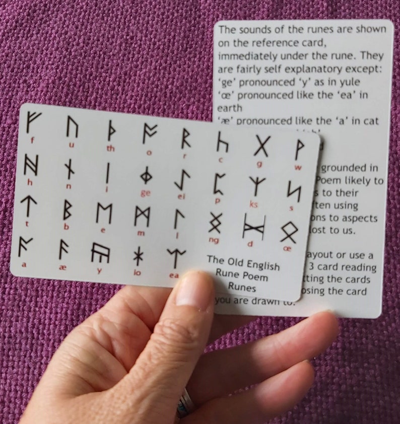 English Rune Cards - Etsy