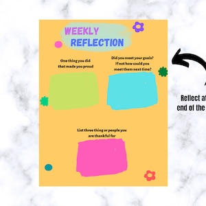 Printable Weekly Chores and Goals Checklist | Self Planner With ...