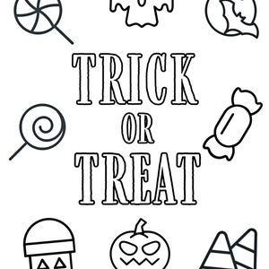 Kids Halloween Coloring Pages | 10 Printable Pages | Easy to Color - Etsy