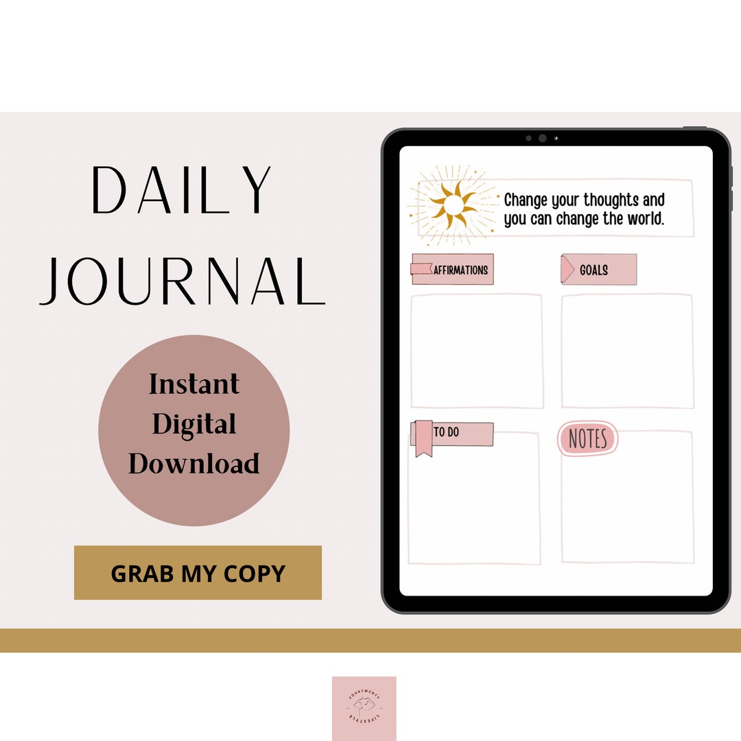 Digital Daily Journal Printable - Etsy