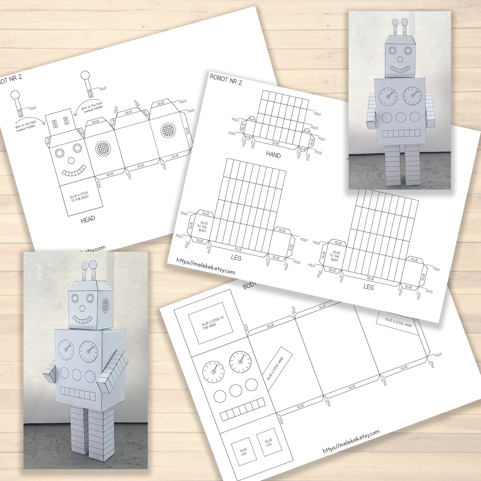 Robots Template Printable Craft Sheets, Activity Sheets, Paper Craft ...