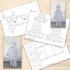 Robots Template Printable Craft Sheets, Activity Sheets, Paper Craft ...