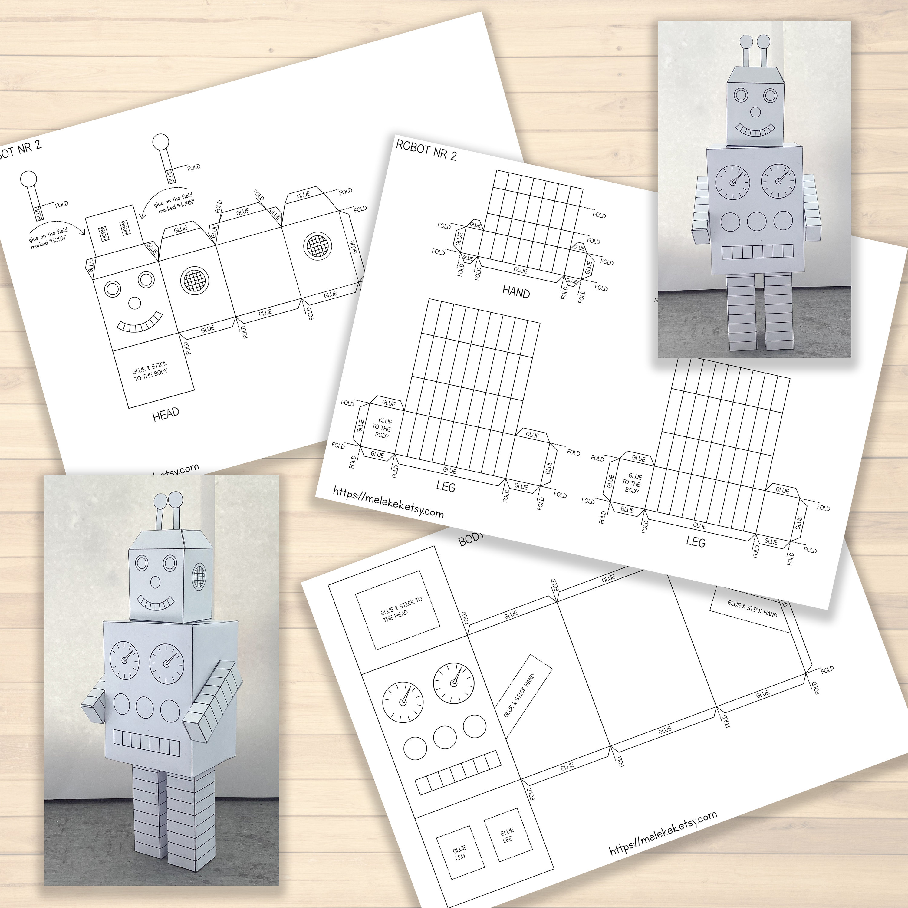 Robots Template Printable Craft Sheets, Activity Sheets, Paper Craft ...