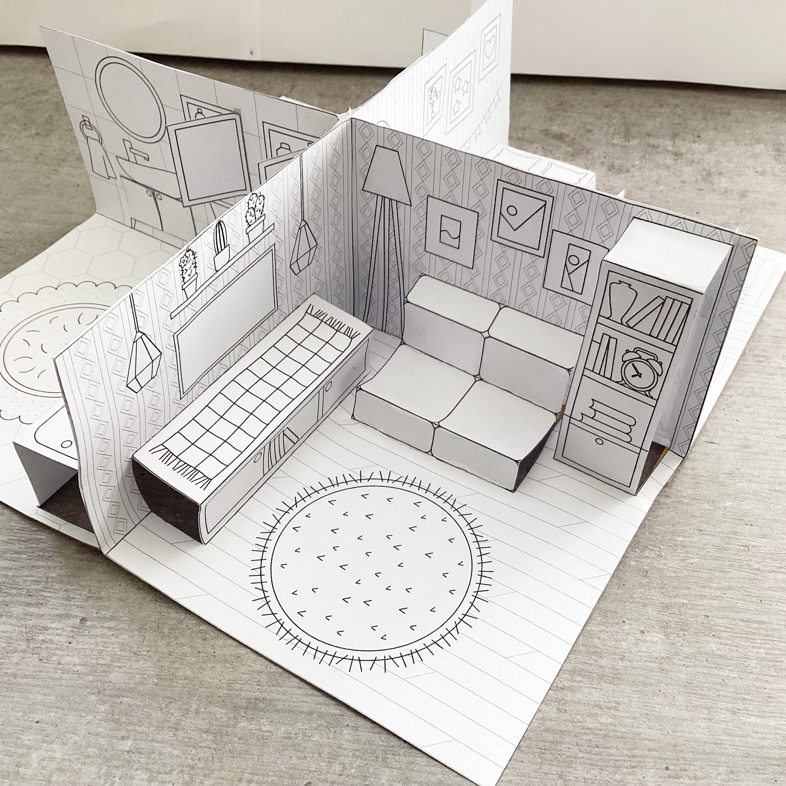 Pop-up Paper House Template Printable Craft Sheets, Activity Sheets ...