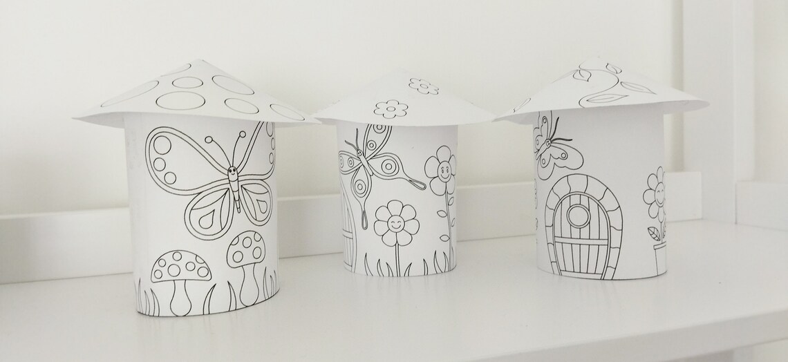 Fairy Paper Houses Template Printable Craft Sheets, Activity Sheets ...