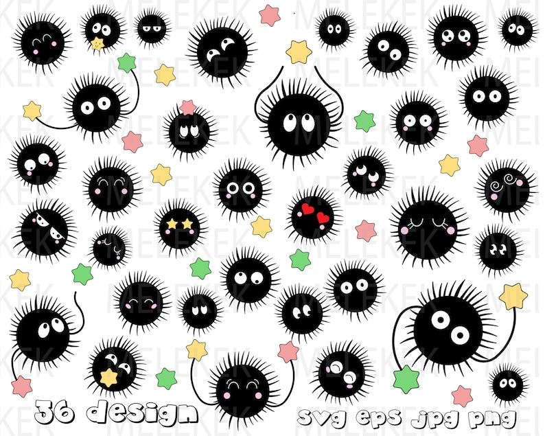 Soot Spirited Away SVG EPS PNG, Spirited Digital, Spirited Away Laser ...