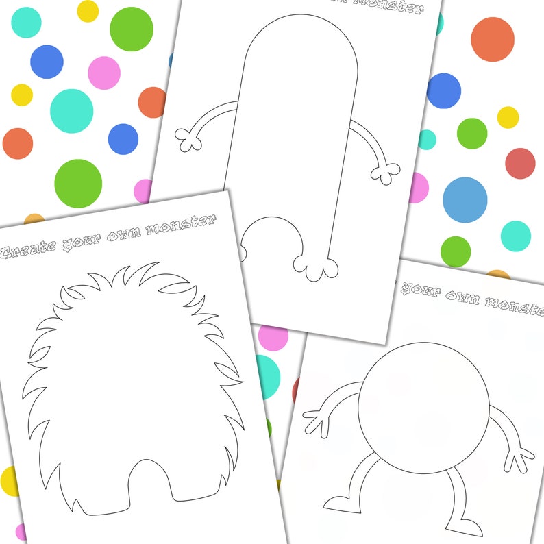 Create Your Own Monster Printable Craft Sheets, Activity Sheets, Paper ...