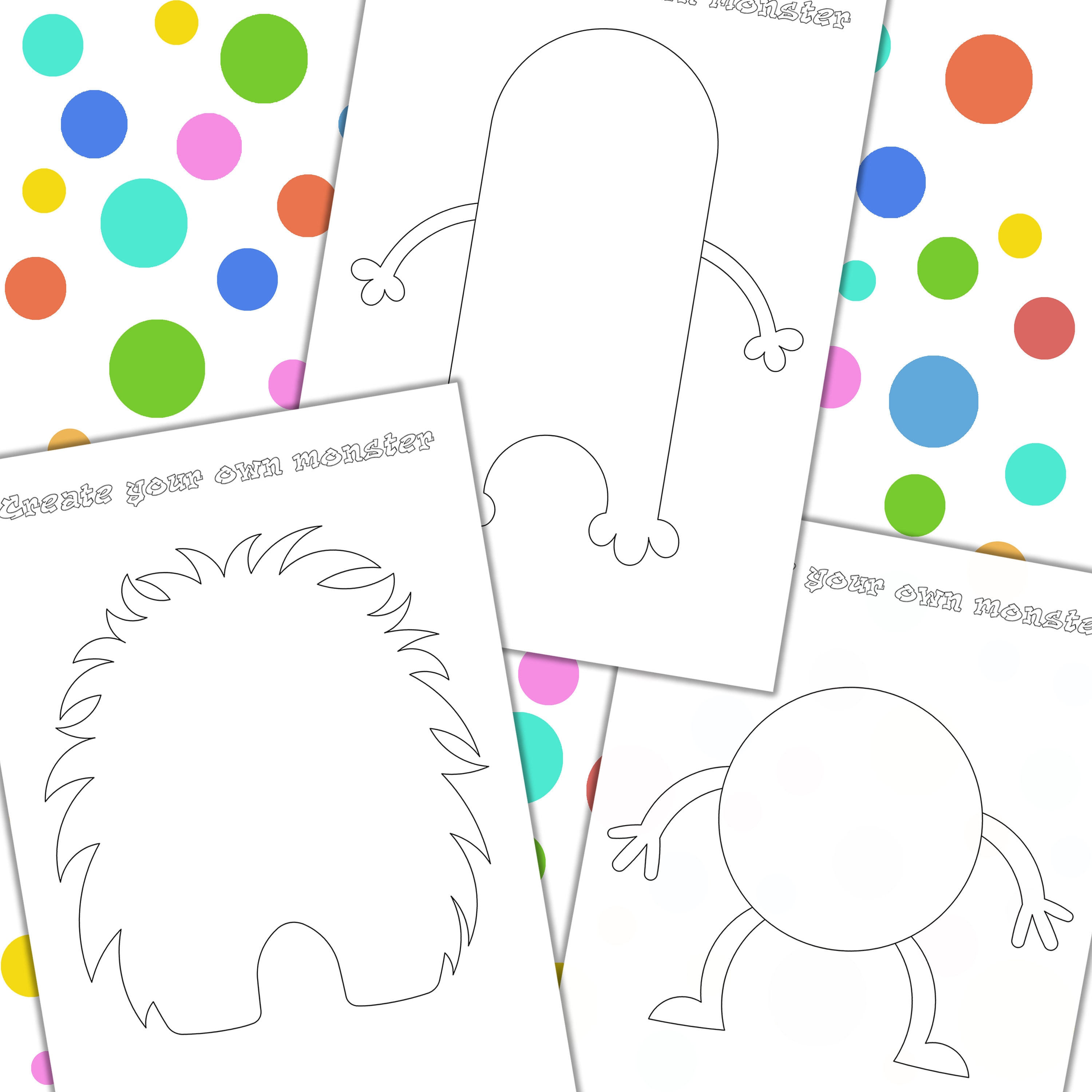 Create Your Own Monster Printable Craft Sheets, Activity Sheets, Paper ...