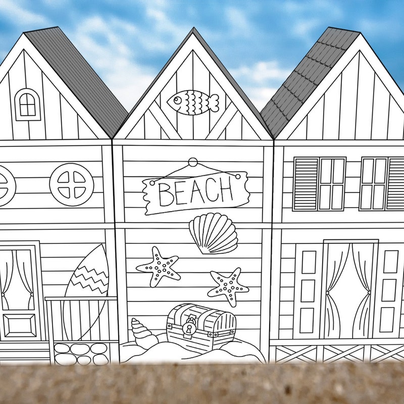 Printable 3d Beach House - Etsy