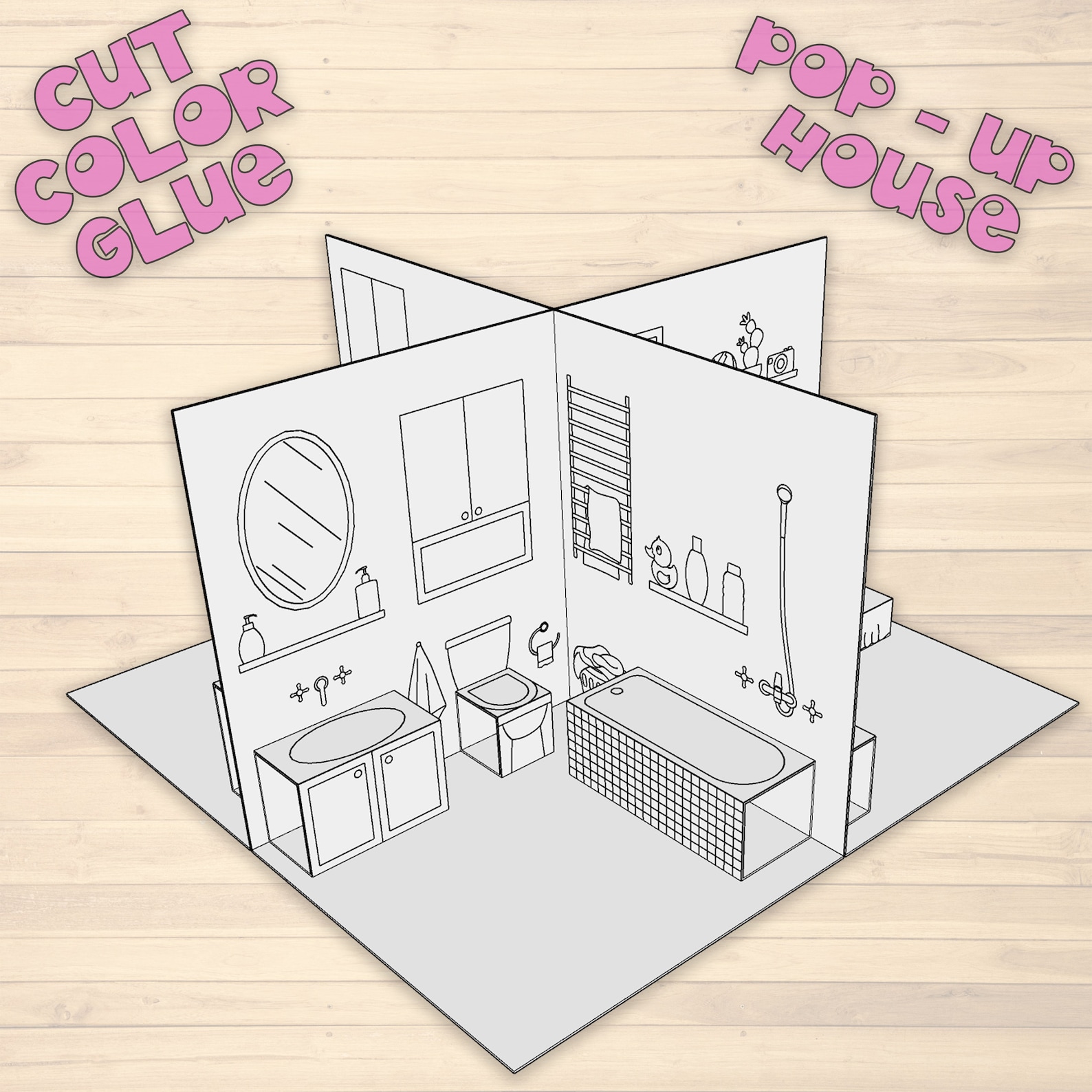 Pop-up Paper House Template Printable Craft Sheets, Activity Sheets ...