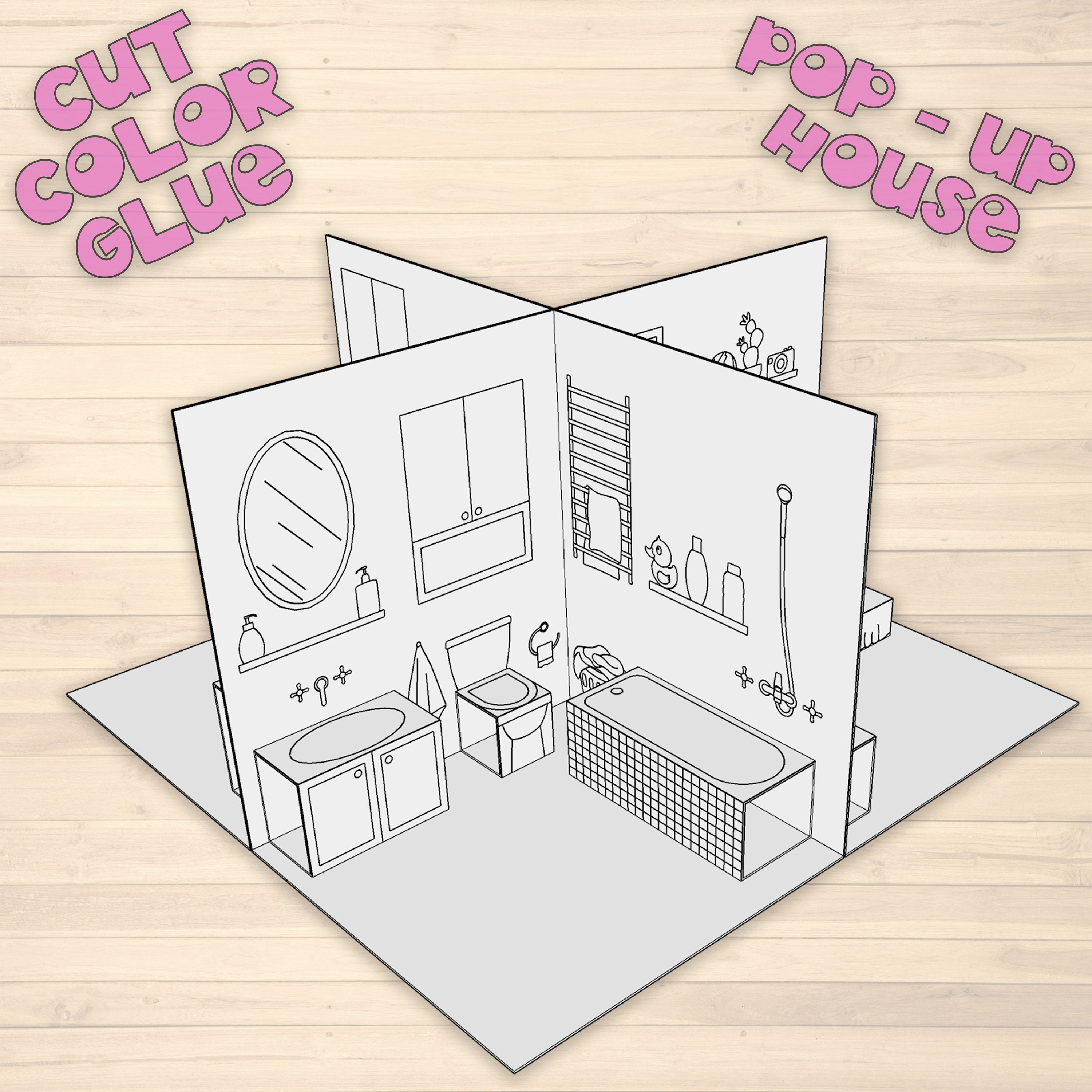 Pop-up Paper House Template Printable Craft Sheets, Activity Sheets ...