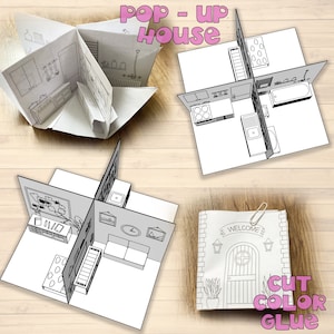 Pop-up Paper House Template Printable Craft Sheets, Activity Sheets ...