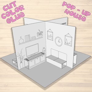 Pop-up Paper House Template Printable Craft Sheets, Activity Sheets ...