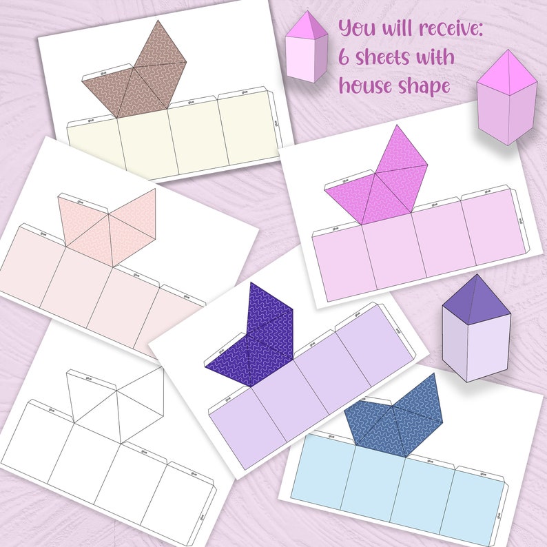 Paper Houses Template Printable Craft Sheets, Create Your Houses, Paper ...