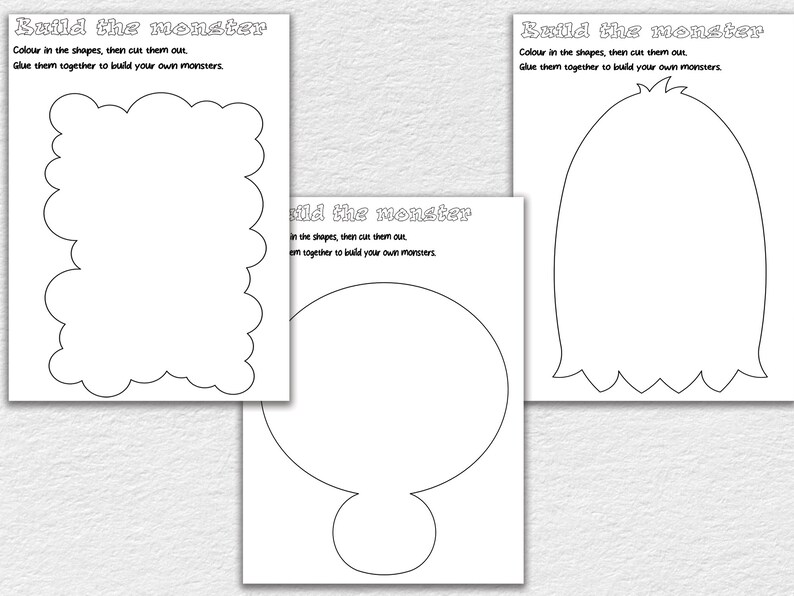 Build the Monster Template Printable Craft Sheets, Activity Sheets ...