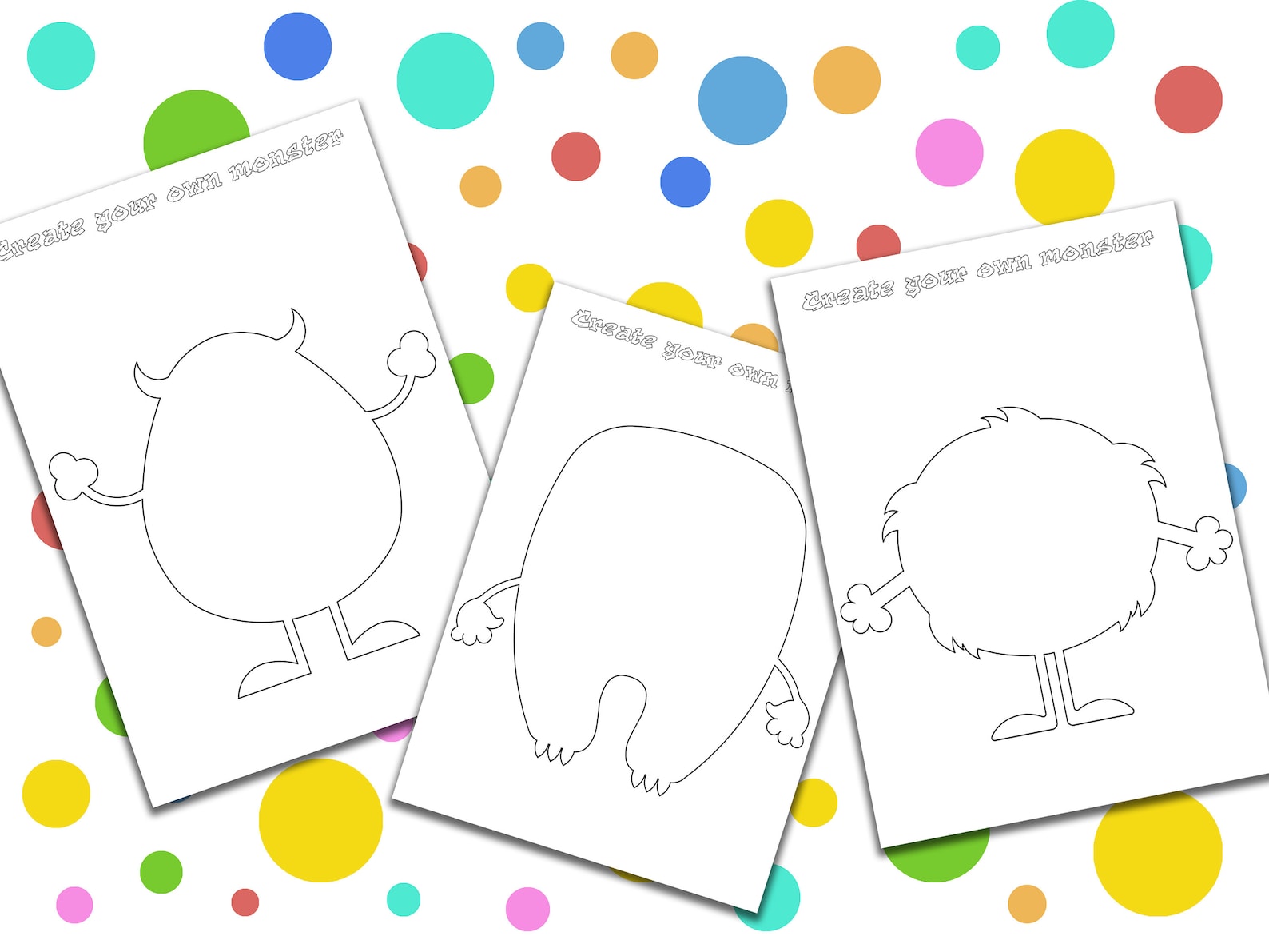 Create Your Own Monster Printable Craft Sheets, Activity Sheets, Paper ...