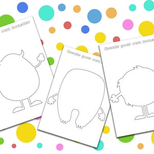Create Your Own Monster Printable Craft Sheets, Activity Sheets, Paper ...