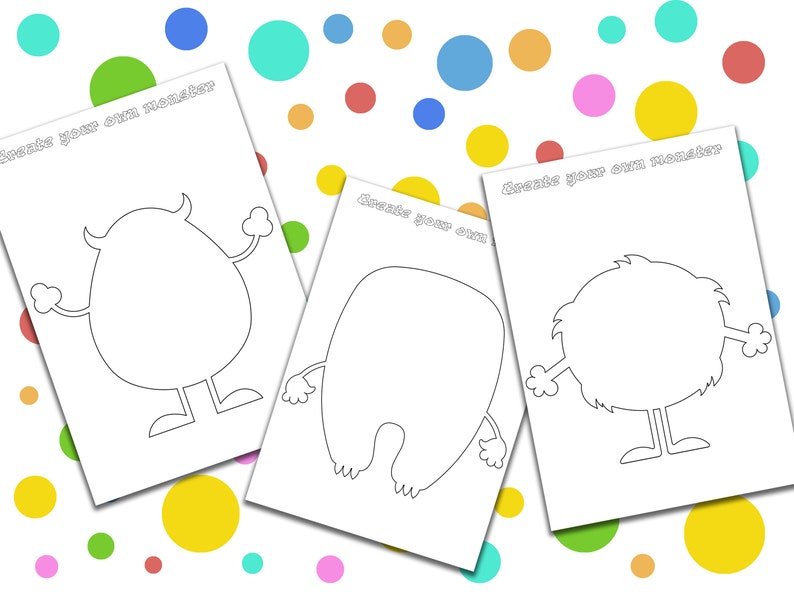 Create Your Own Monster Printable Craft Sheets, Activity Sheets, Paper ...