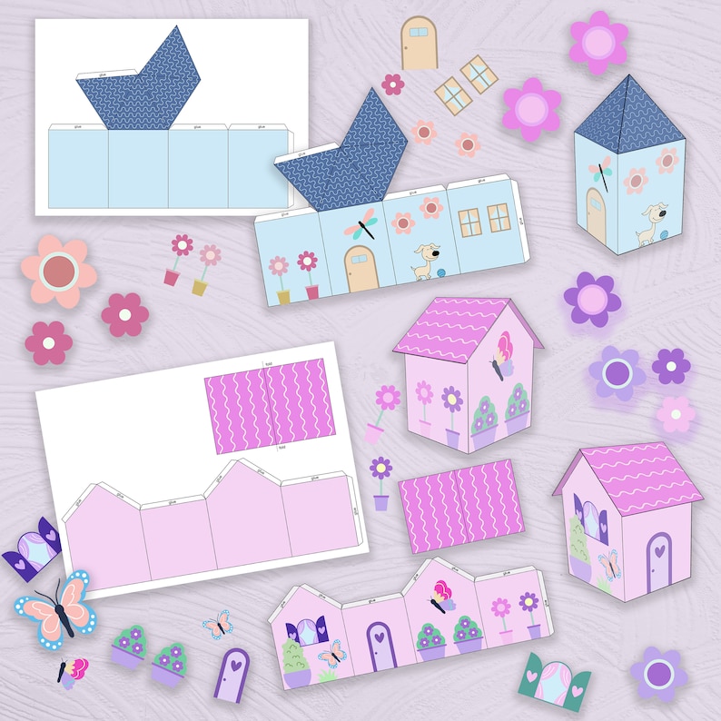 Paper Houses Template Printable Craft Sheets, Create Your Houses, Paper ...