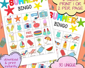 Sweet Treat Bingo, 30 Sweet Treat Bingo Cards, Party Game, Summer ...